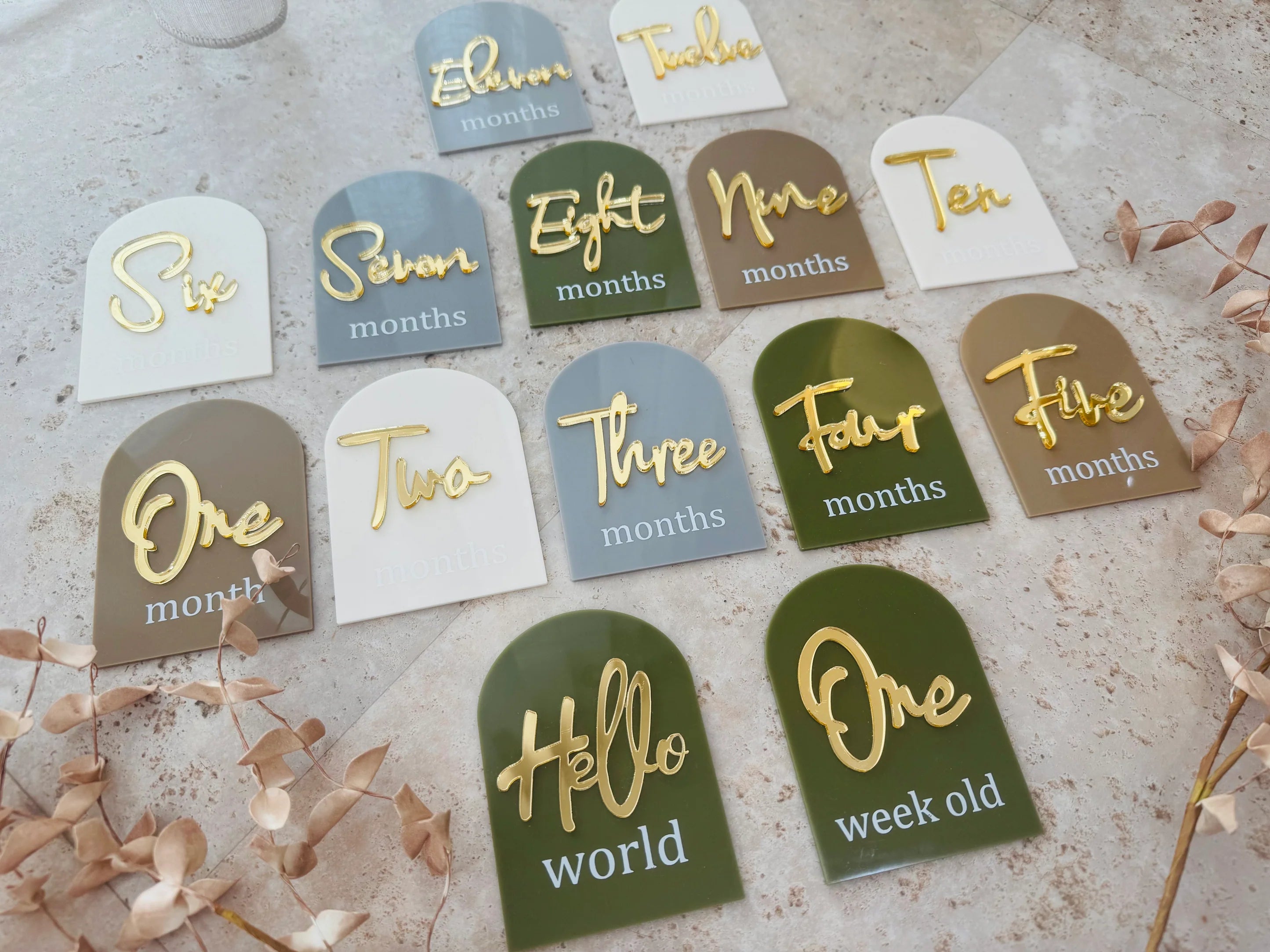 Acrylic Milestone Cards | Olive – Ellsworth Boutique